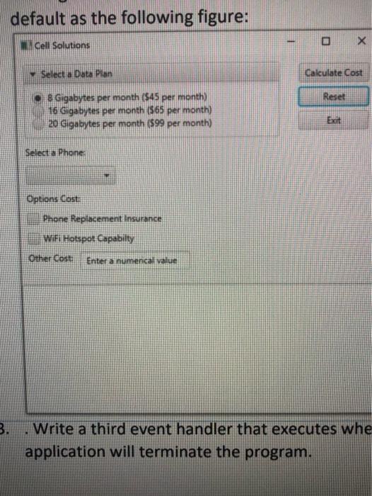 Solved default as the following figure: Cell solutions | Chegg.com