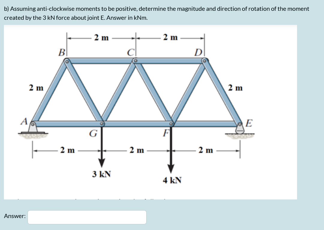 Solved Assuming anti-clockwise moments to be ﻿positive, | Chegg.com