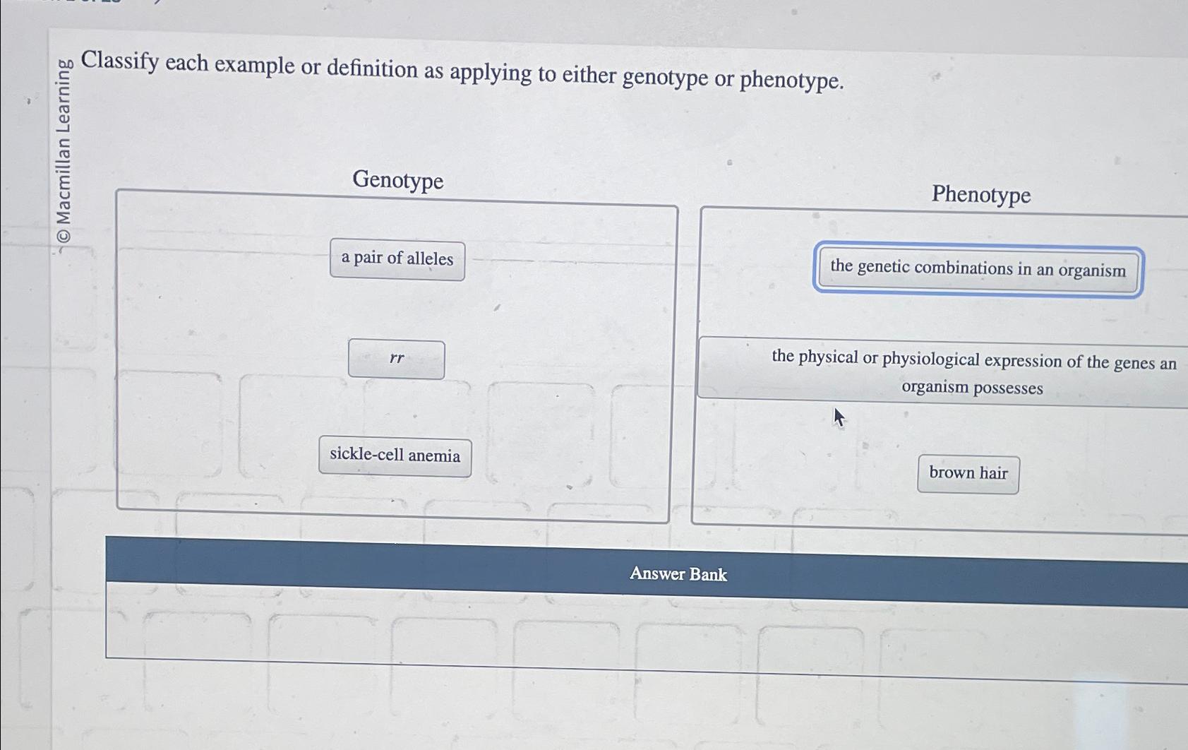 Solved Classify each example or definition as applying to | Chegg.com