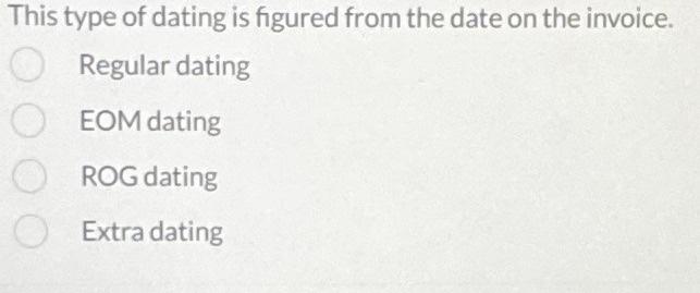 Solved This type of dating is figured from the date on the | Chegg.com