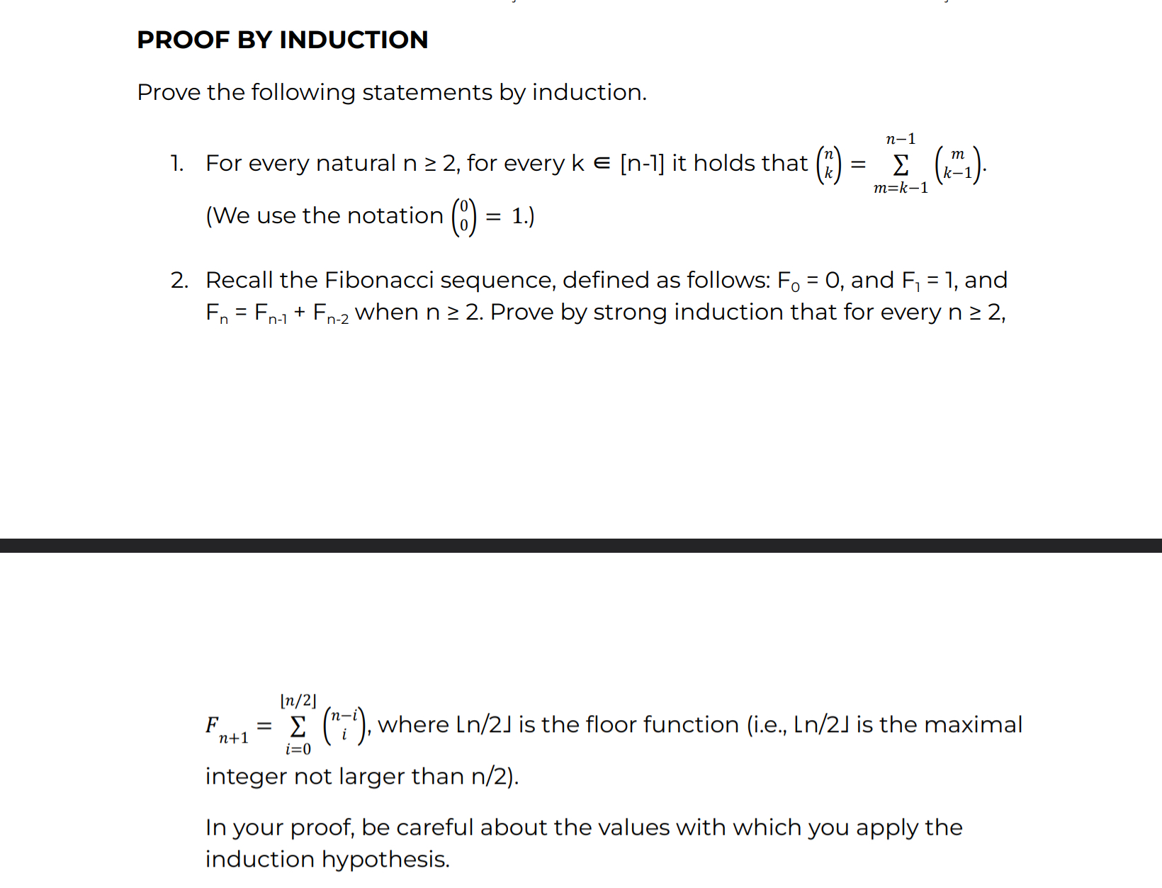 Solved PROOF BY INDUCTIONProve the following statements by | Chegg.com