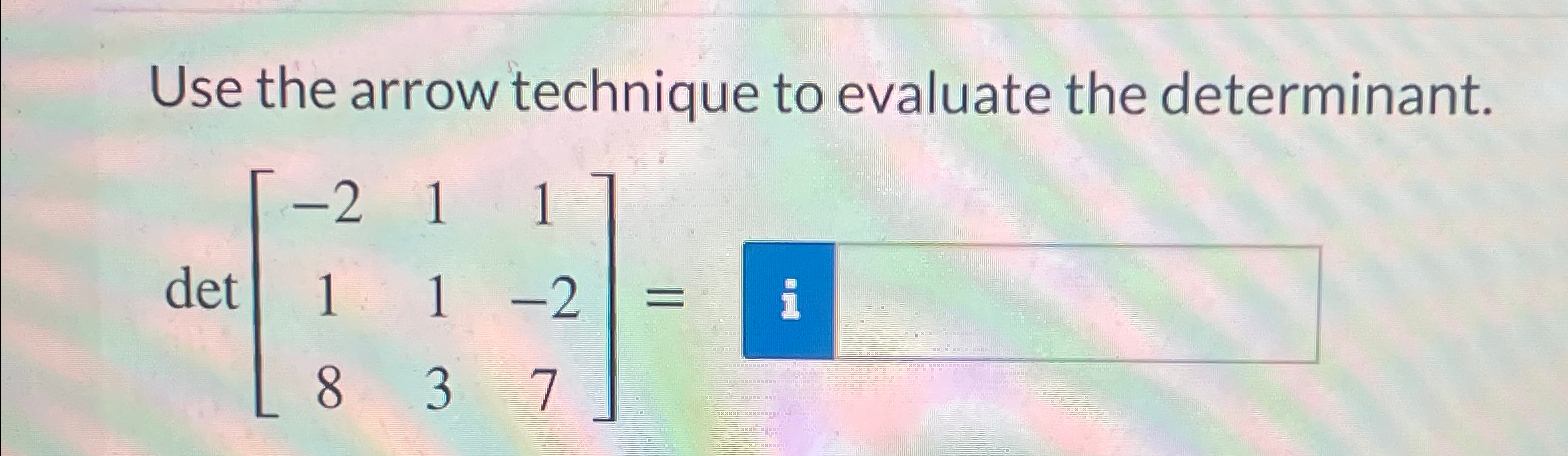Solved Use the arrow technique to evaluate the | Chegg.com