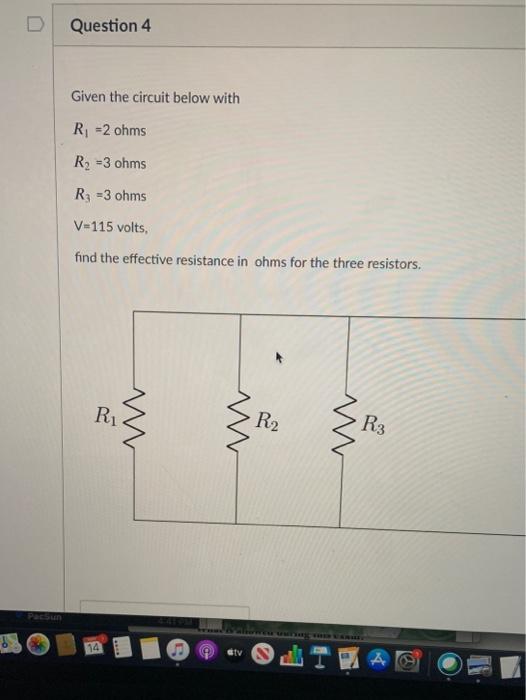 Solved > Question 3 Given the circuit below with R1 =6 ohms | Chegg.com