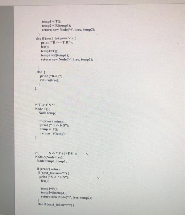Solved Assignment #4 Parser Application, part II To be done | Chegg.com