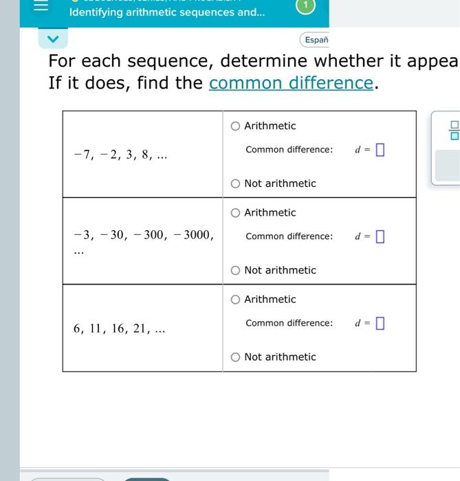 Solved For each sequence, determine whether it appe If it | Chegg.com