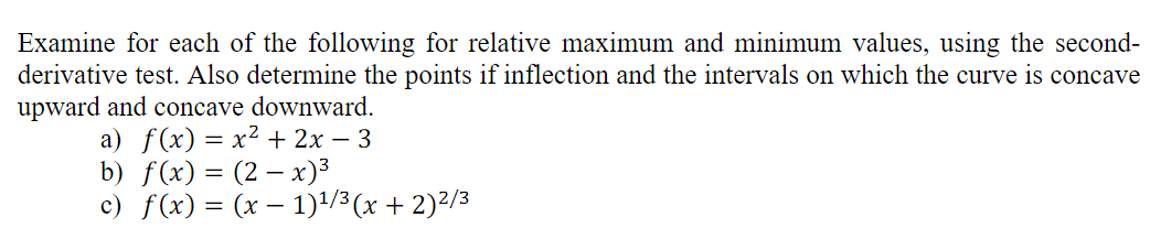 Solved Examine for each of the following for relative | Chegg.com