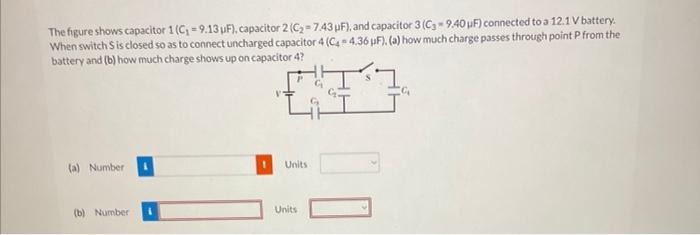 Solved The figure shows capacitor 1(C1=9.13μF), capacitor | Chegg.com