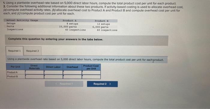 Solved Exercise 17-11 (Algo) Computing product cost per unit | Chegg.com