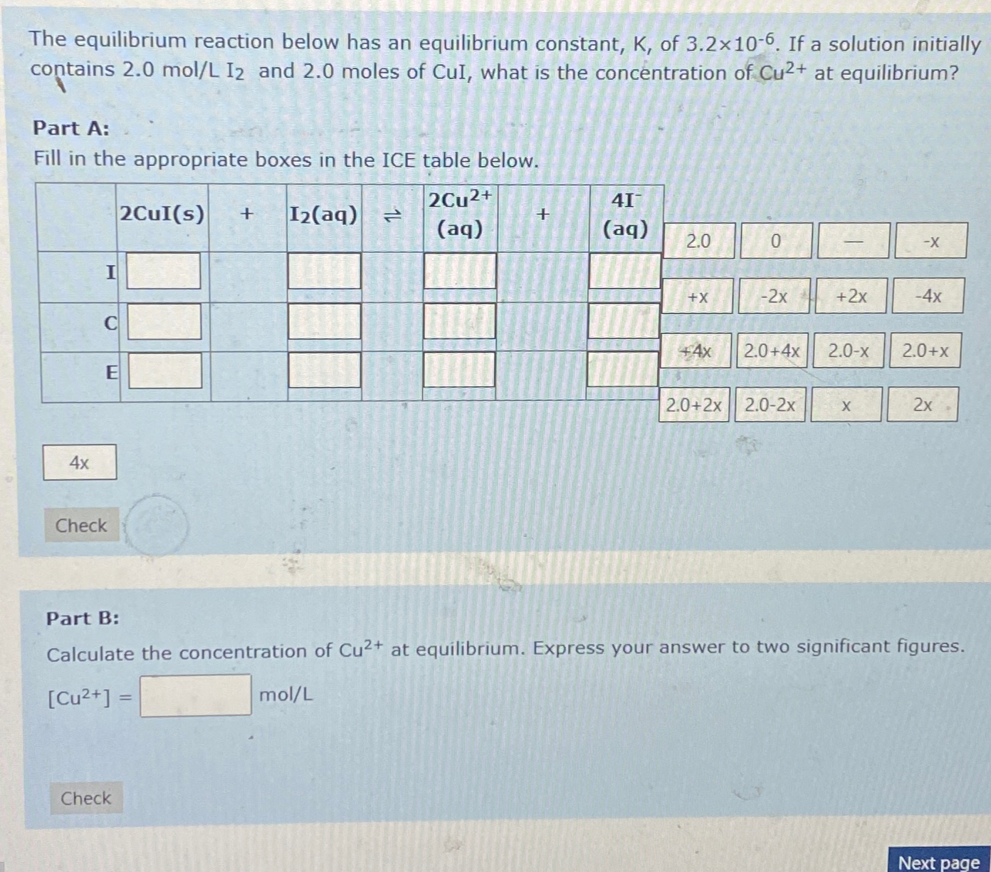 The equilibrium reaction below has an equilibrium | Chegg.com
