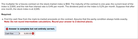 Solved The multiplier for a futures contract on the | Chegg.com