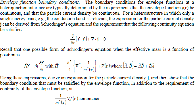 Envelope function boundary conditions. The boundary | Chegg.com