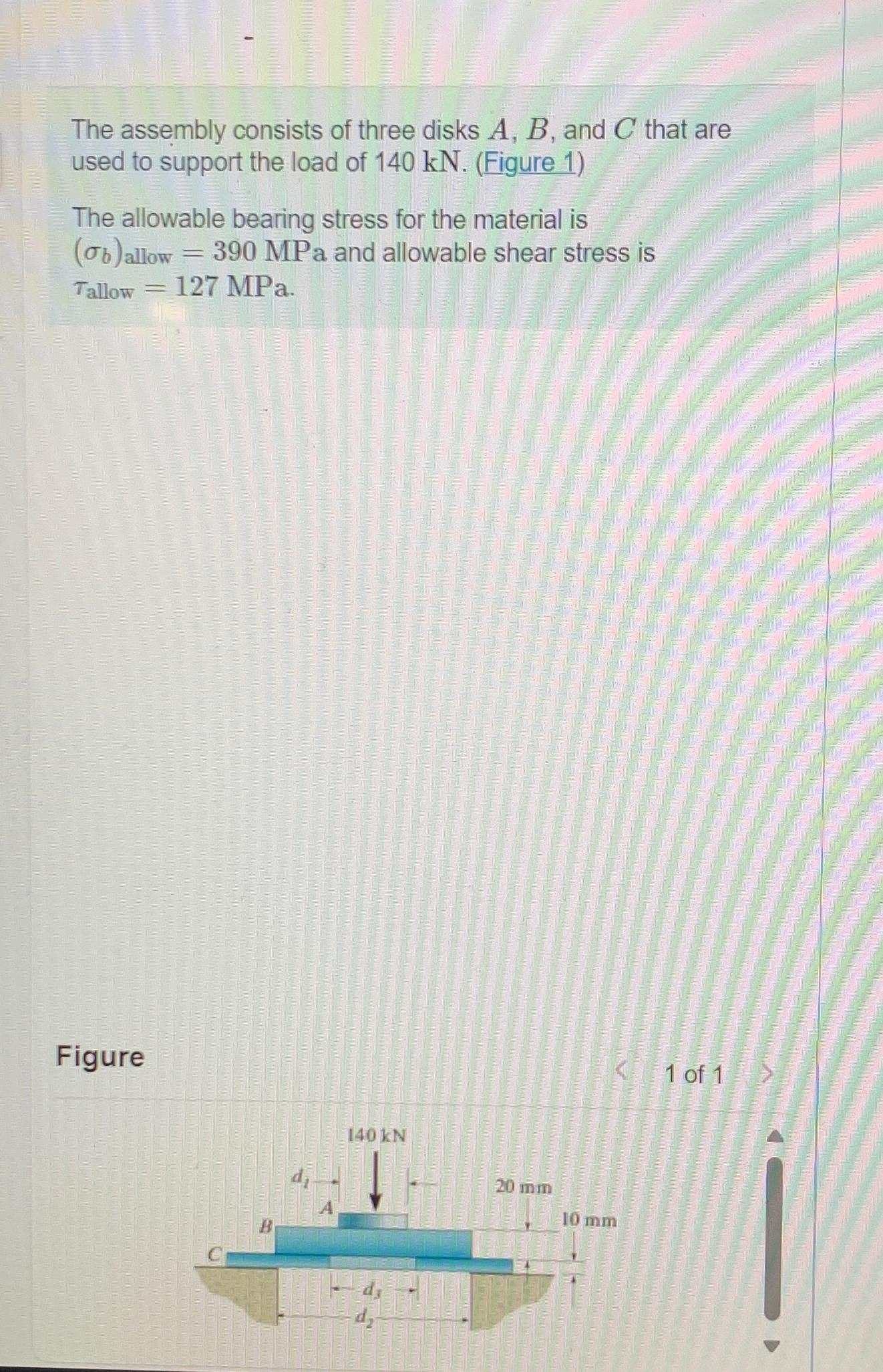 The assembly consists of three disks A,B, and C that | Chegg.com