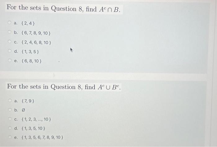 Solved Let A={1,2,3} and B={3,4,5}. Find A∩B. a. {1,2,3,4,5} | Chegg.com
