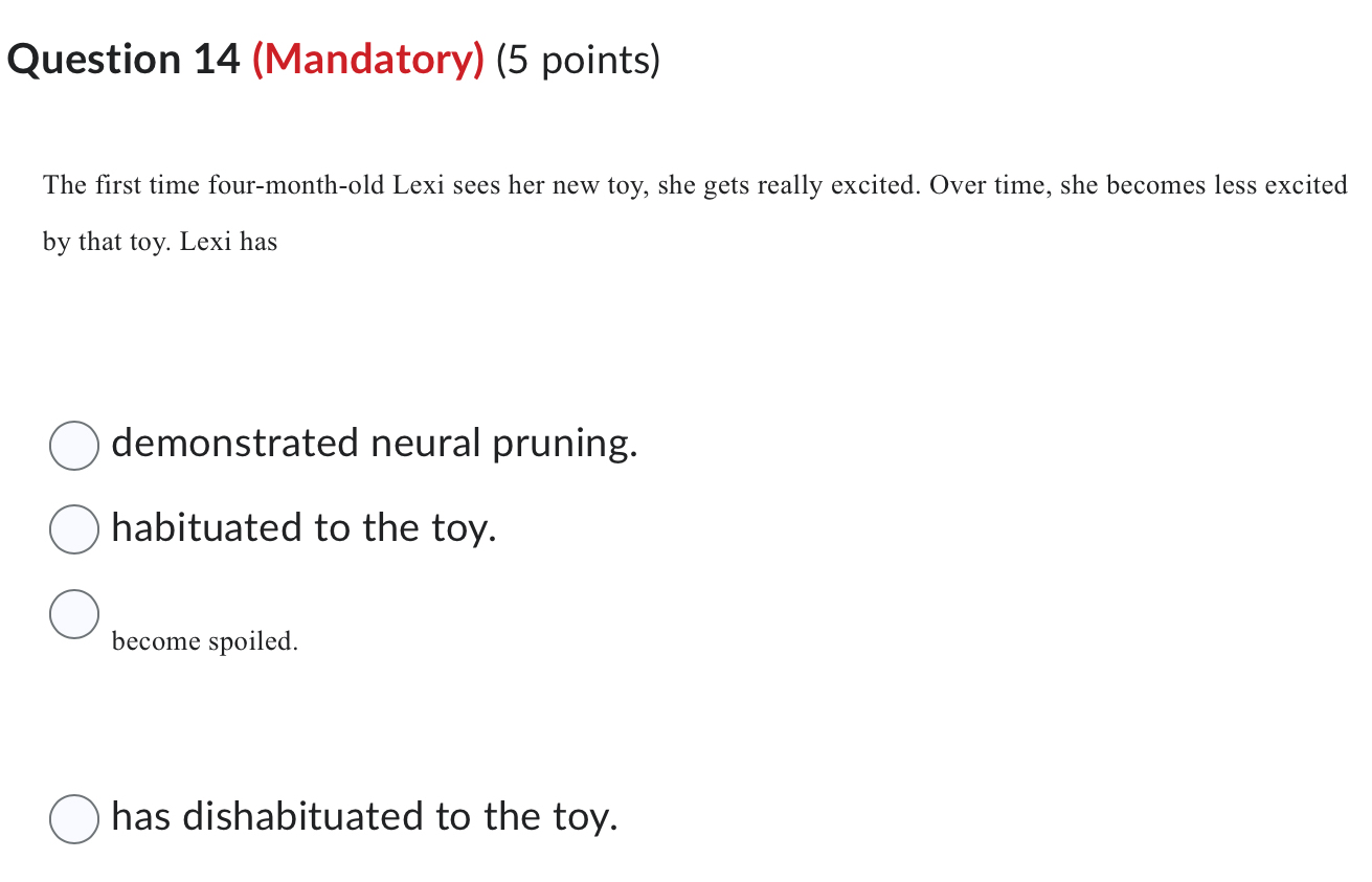 Solved Question 14 (Mandatory) (5 ﻿points)The first time | Chegg.com