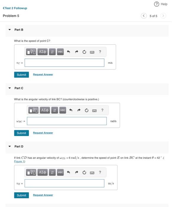 Link CD has an angular velocity of WCD Figure Part A | Chegg.com