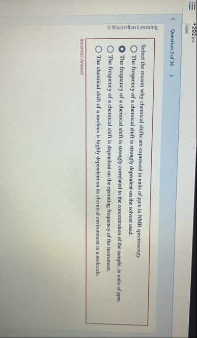 Solved 202 ﻿pts/3600Question 3 ﻿of 36Select the reason why | Chegg.com