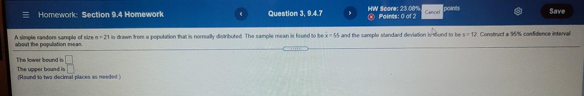 Solved Homework Section 9 4 Homework Question 3 9 4 7 Hw