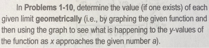 Solved In Problems 1-10, determine the value (if one exists) | Chegg.com