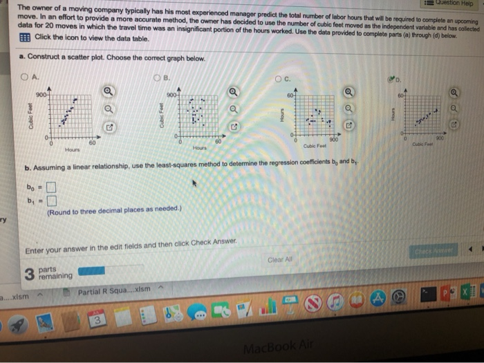 c. Interpret the meaning of the slope, b1, in this | Chegg.com