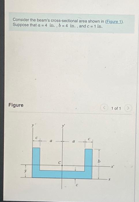 Solved Consider the beam's cross-sectional area shown in | Chegg.com