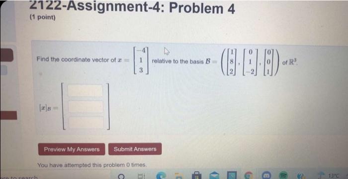 Solved 2122-Assignment-4: Problem 4 (1 point) Find the | Chegg.com