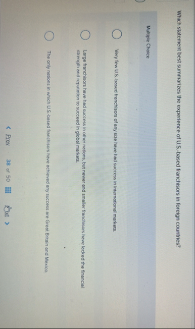 Solved Which statement best summarizes the experience of | Chegg.com