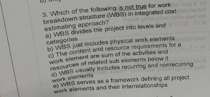 Solved 3. Which of the following is not true for work | Chegg.com