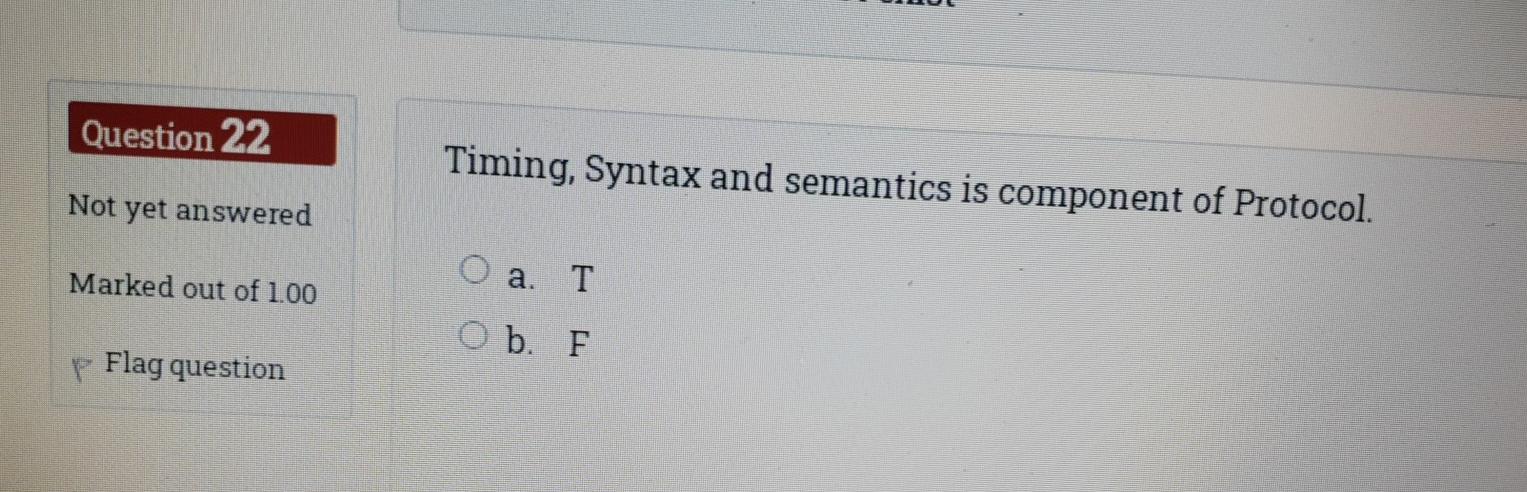 Solved Question 22 Timing Syntax And Semantics Is Component 