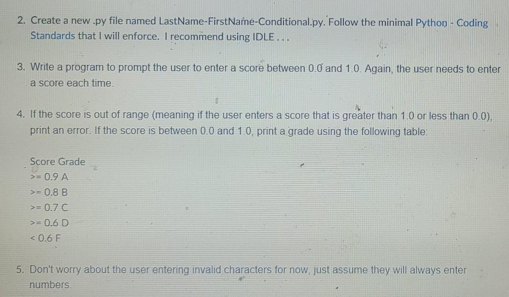 Solved 2. Create a new .py file named | Chegg.com