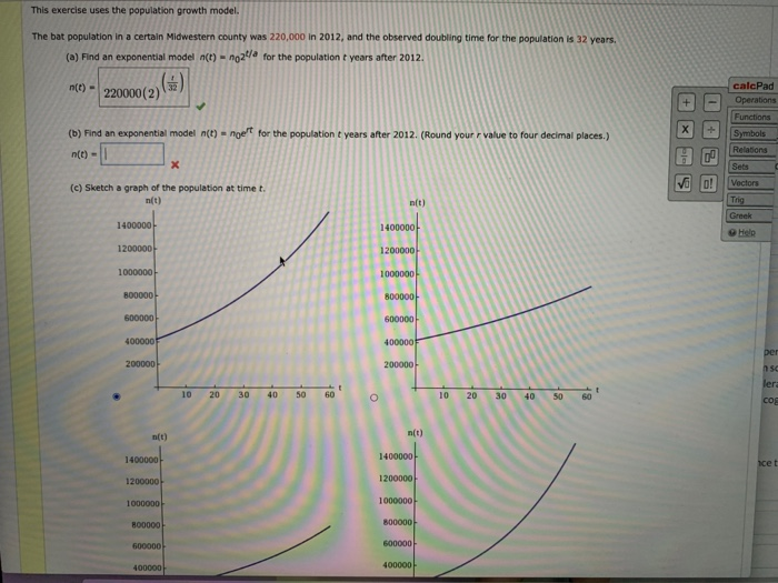 Solved This exercise uses the population growth model. The | Chegg.com