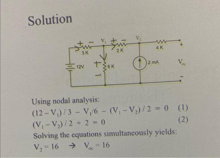 Solved Solution Using nodal analysis: | Chegg.com