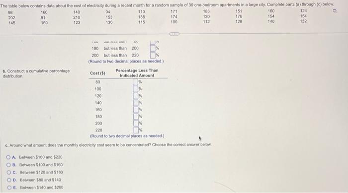 Solved a. Construct a frequency distribution and a | Chegg.com