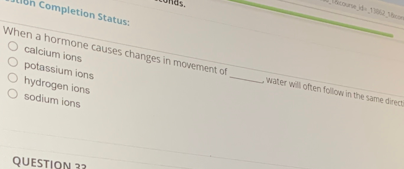 Solved When a hormone causes changes in movement of calcium | Chegg.com