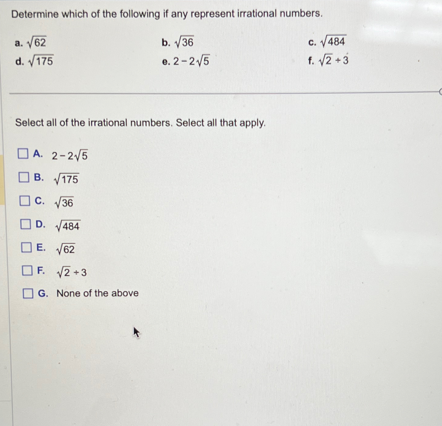 Solved Determine which of the following if any represent | Chegg.com