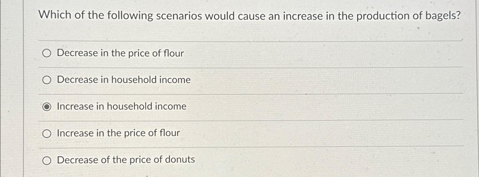 Solved Which of the following scenarios would cause an | Chegg.com