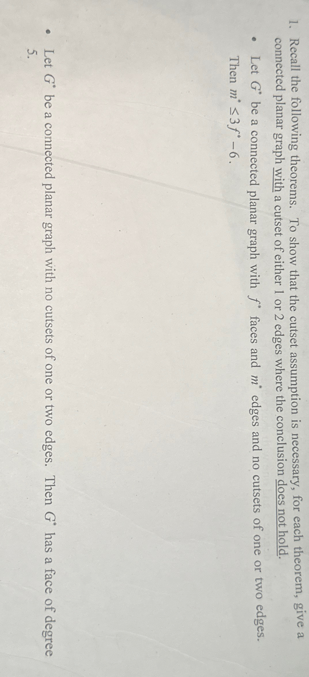 Recall the following theorems. To show that the | Chegg.com