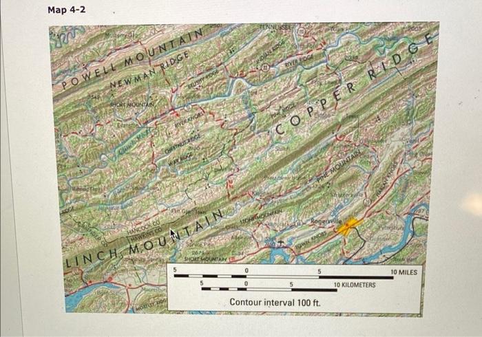9. Reference Map 4-2 on page 3. Use the graphic scale | Chegg.com