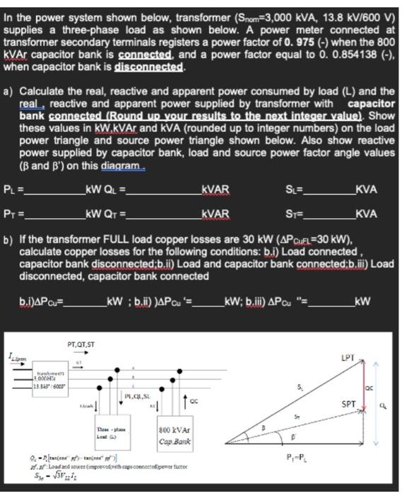 Solved Problem 1 (25) A three-phase load (L) is fed by a | Chegg.com