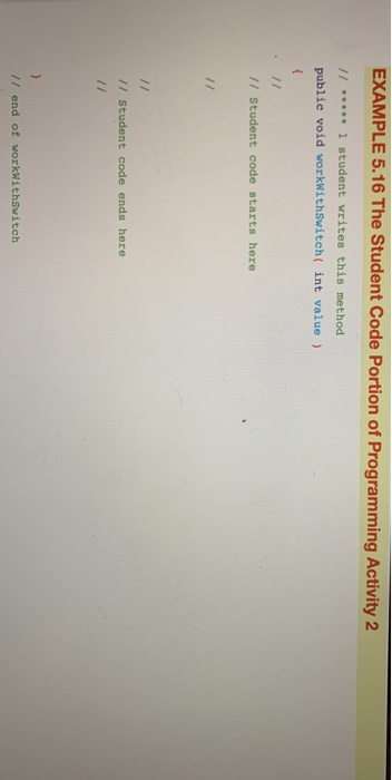 Solved 5.12 Programming Activity 2: Using the switch | Chegg.com