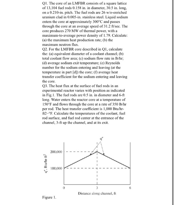 Solved Q1. The core of an LMFBR consists of a square lattice | Chegg.com