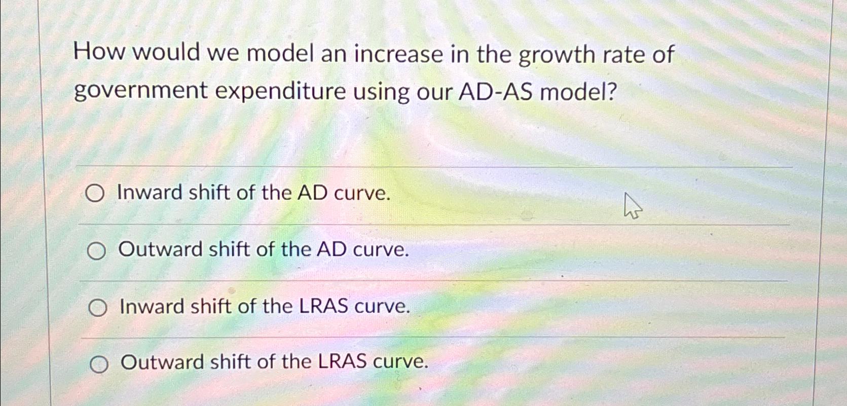 Solved How would we model an increase in the growth rate of | Chegg.com