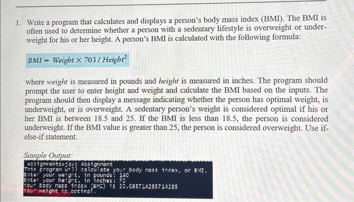 Solved 1. Write a program that calculates and displays a | Chegg.com