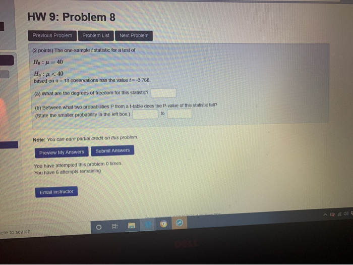 Solved HW 9: Problem 8 Previous Problem Problem List Next | Chegg.com