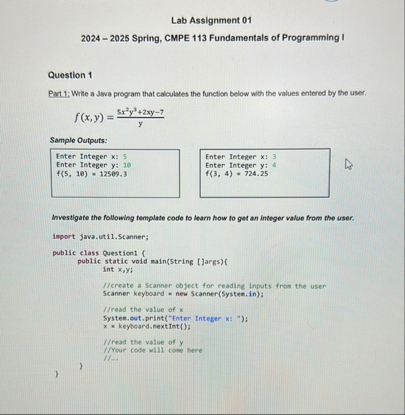 Solved Lab Assignment 012024 - 2025 ﻿Spring, CMPE 113 | Chegg.com