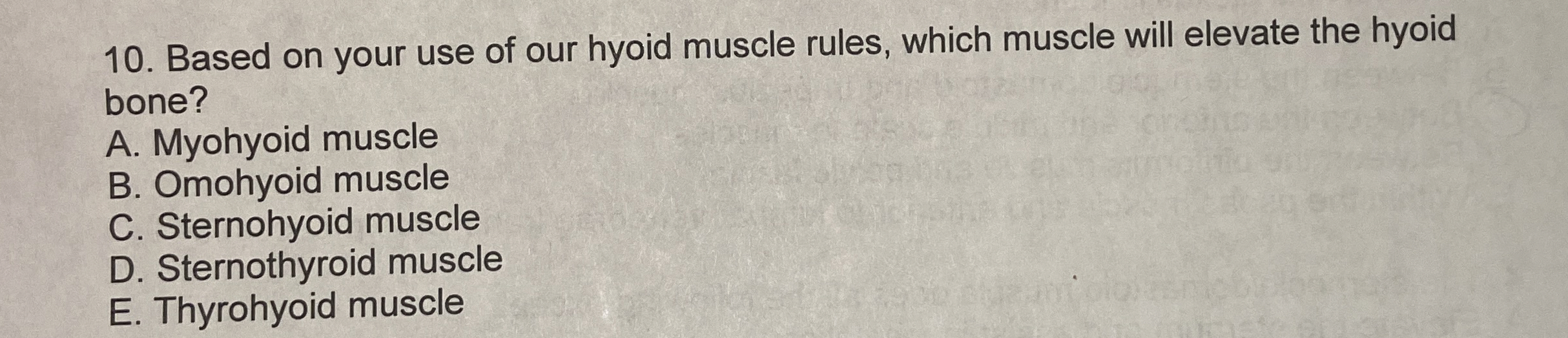 Solved Based on your use of our hyoid muscle rules, which | Chegg.com