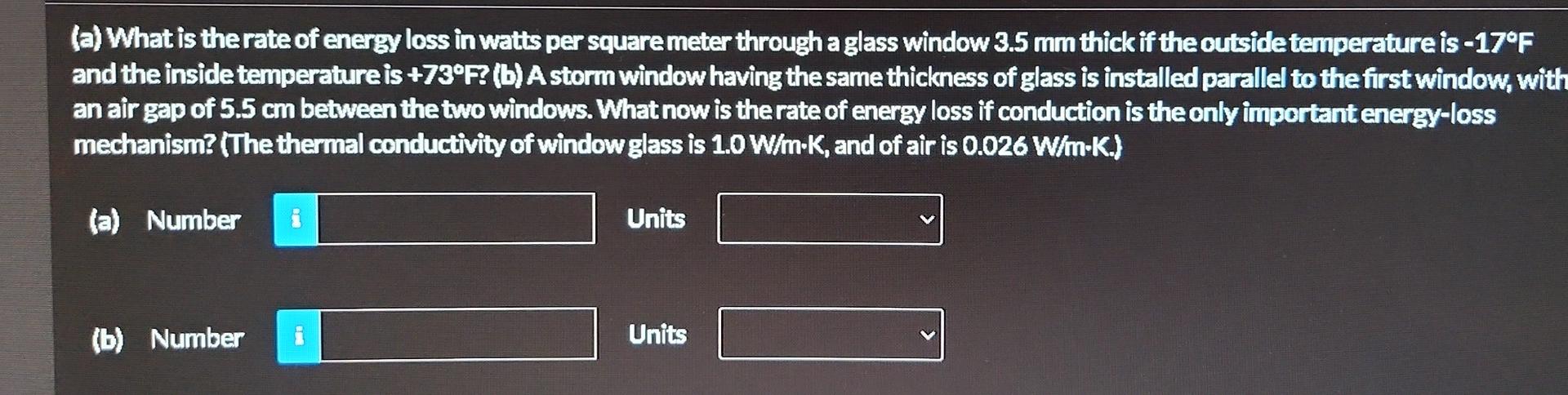 Solved (a) What is the rate of energy loss in watts per | Chegg.com