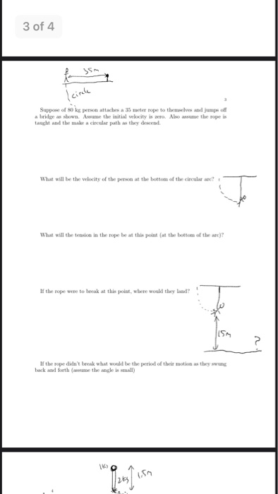 Solved 3 of 4 circle Suppose of spatches a 35 rope to the m | Chegg.com