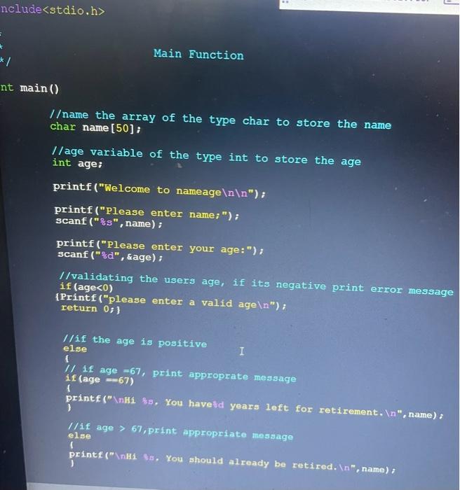 Solved Can someone someome help me fix this error in my c | Chegg.com