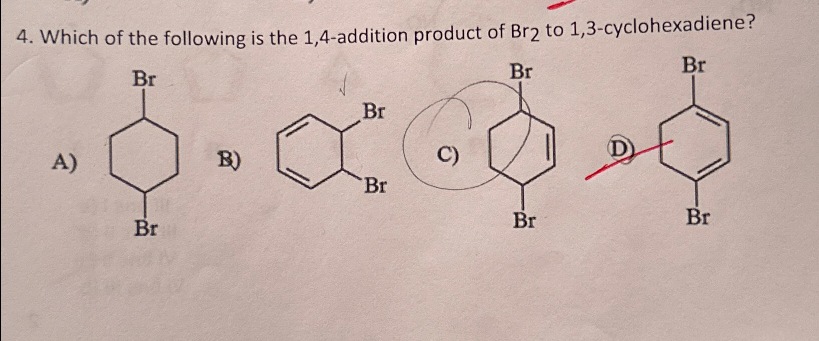 Solved Which of the following is the 1,4-addition product of | Chegg.com