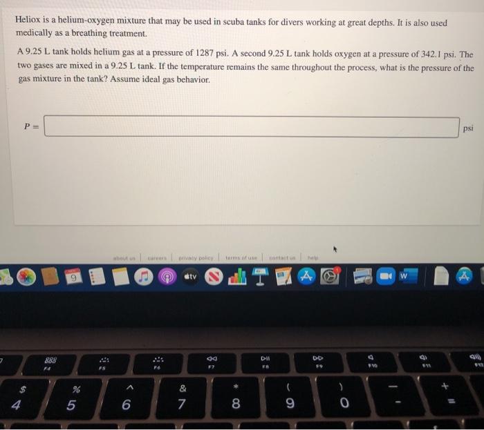 Solved Heliox is a helium-oxygen mixture that may be used in | Chegg.com | Chegg.com